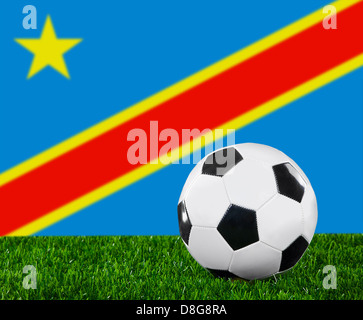 A Democratic Republic of Congo soccer ball football 3d illustration ...