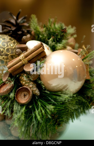 Beautiful Christmas composition on color background Stock Photo - Alamy