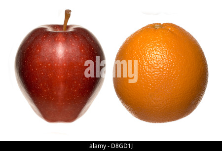 Apple and Orange Stock Photo - Alamy