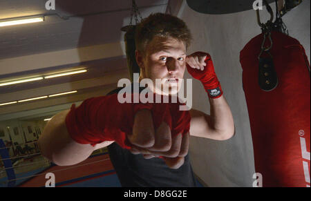 Police officer and kick boxing world champion Michael Smolik practices ...