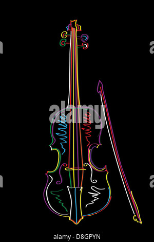computer with Violin Stock Photo - Alamy