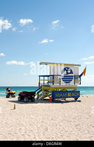 lifeguard at miami beach vacation with quad bike. photo of lifeguard at ...