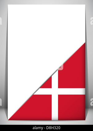 Vector - Denmark Country Flag Turning Page Stock Photo - Alamy