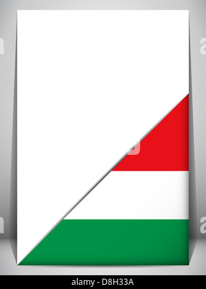 Vector - Hungary Country Flag Turning Page Stock Photo - Alamy