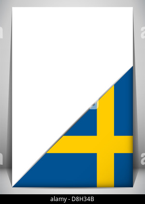 Vector - Sweden Country Flag Turning Page Stock Photo - Alamy