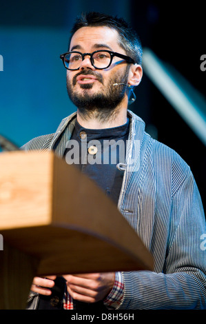 Daniel Swift speaking at Hay Festival 2013 Hay on Wye Powys Wales UK ...