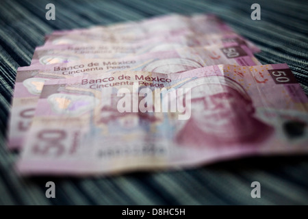 fifty (50) peso banknote, Mexican peso $ (MXN), Mexico, North America ...