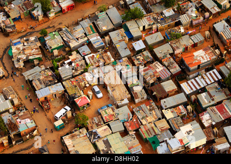 Aerial view of an informal settlement Johannesburg South Africa Stock ...