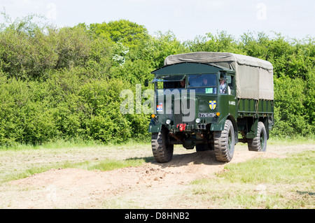 A British Army AEC Matador Artillery Tractor being driven around on ...