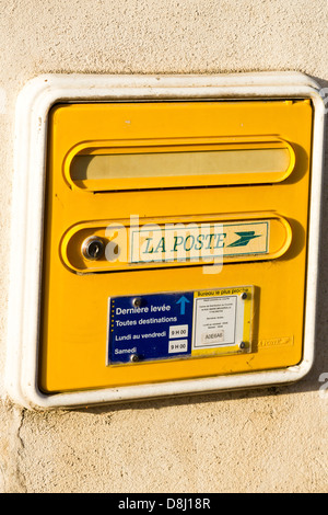 La Poste, A French Post Box covered in Graffiti Stock Photo - Alamy
