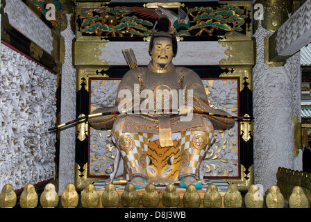 Zuijin guardian statue Yomeimon Gate at Toshogu Shrine Nikko Japan ...