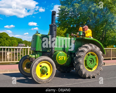 Old French SFV tractor at agricultural show, Indre, France Stock Photo ...