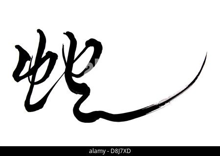 Chinese Calligraphy 2013 Year of the snake design Stock Photo - Alamy
