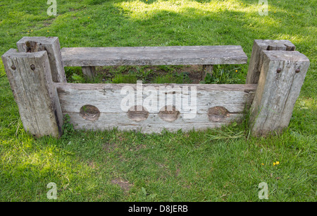 Stocks on the village green at Litton, Derbyshire, England Stock Photo ...