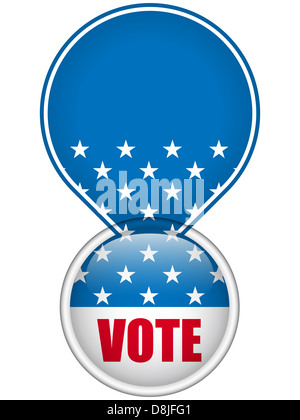 Election pin button for United States elections, 3d rendering Stock ...
