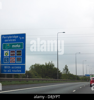 Motorway Services Sign Stock Photo - Alamy