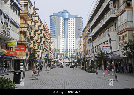 Costa Blanca Spain Benidorm shopping in the old town Stock Photo ...
