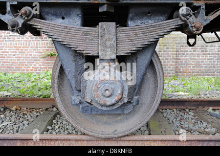 Leaf spring suspension, railway wagon, trolley, Zeche Hannover mine ...