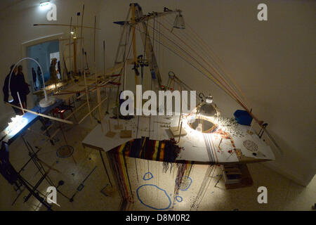 Installation art by artist Sarah Sze 'Seamless 1999' at the Tate Modern ...