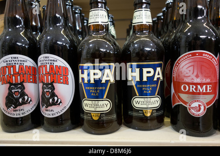 Bottles of Real Ale beer brewed in England. The breweries that make ...