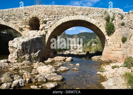 Old roman stonebridge, Pollenca, Mallorca Stock Photo - Alamy