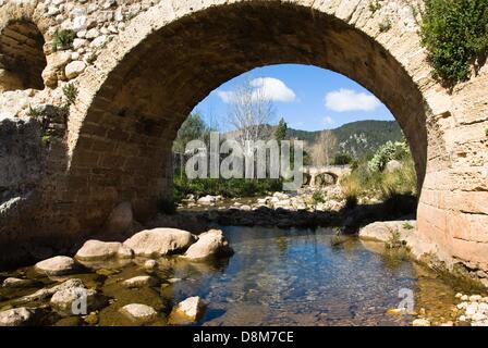 Old roman stonebridge, Pollenca, Mallorca Stock Photo - Alamy