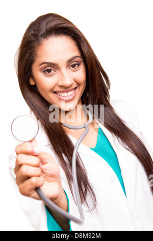Young beautiful hispanic woman doctor smiling confident standing with ...