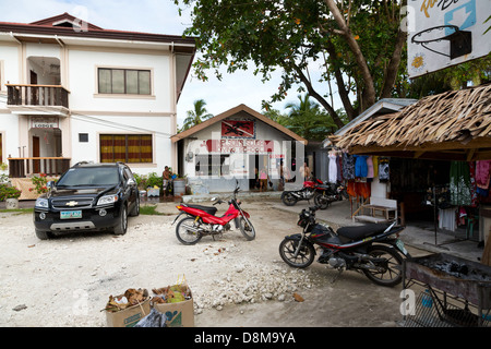 Street View of Panagsama Beach near Moalboal on Cebu Island ...