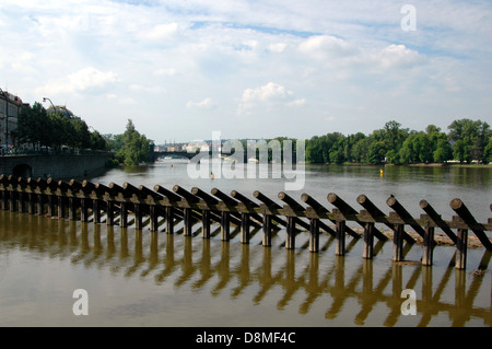 The River Vltava running through Prague the Capital of the Czech ...