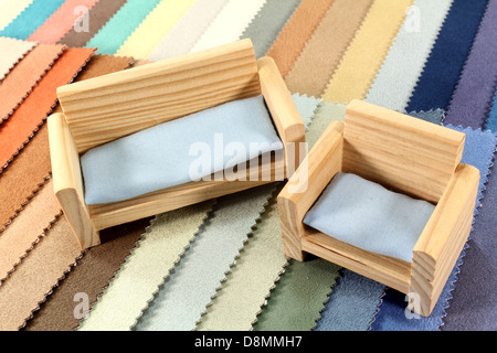 Samples of materials for interior design. Fabric wallpaper, samples of ...