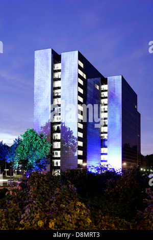 Illuminated Vattenfall house, City Nord Festival of Light , Hamburg ...