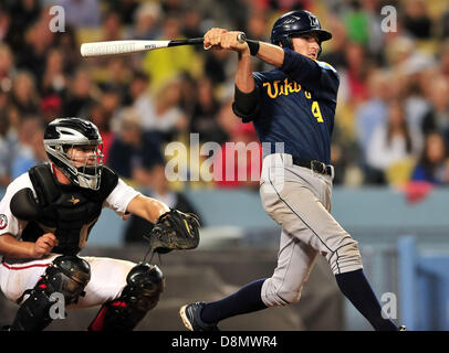May 31, 2013 Los Angeles, CA.Catcher Arden Pabst #7 of Harvard-Westlake ...