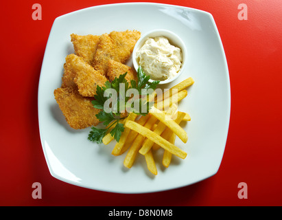 Plate with delicious salmon croquettes on table Stock Photo - Alamy
