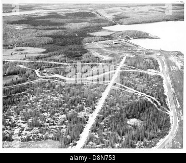 Early aerial view of lake hood Anchorage Stock Photo - Alamy