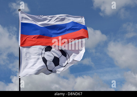 Football with flag of Russia Stock Photo - Alamy