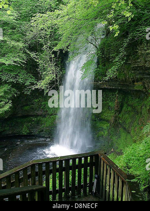 A serene waterfall located at Glencar Lough, an area renowned for its ...