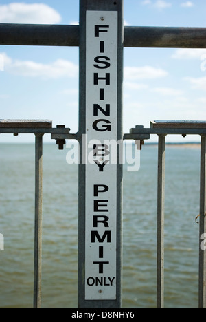 Sign fishing permit information Stock Photo - Alamy