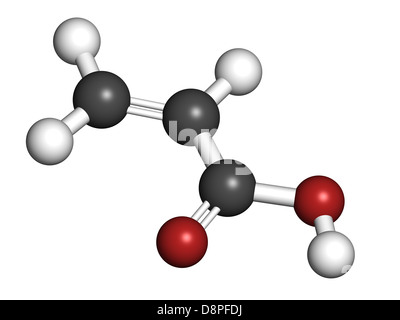 Acrylic acid molecule, polyacrylic acid (PAA, carbomer) building Stock ...