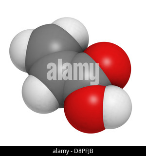 Acrylic acid molecule, polyacrylic acid (PAA, carbomer) building block ...