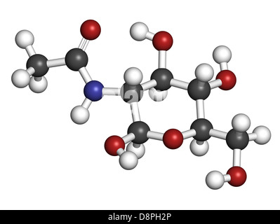 N-Acetylglucosamine (NAG) food supplement molecule. Skeletal formula ...
