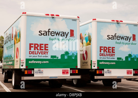 Safeway home delivery trucks Stock Photo - Alamy