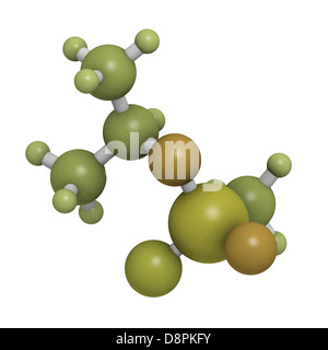 Sarin nerve agent, molecular model. Sarin is a chemical weapon ...