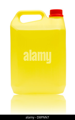 red canister with yellow lid isolated on white background Stock Photo ...