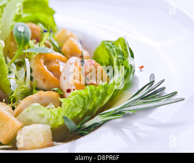 grilled chicken fillet with raw vegetables in a white plate Stock Photo ...