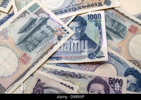 Background Japanese Yen currency notes Stock Photo - Alamy