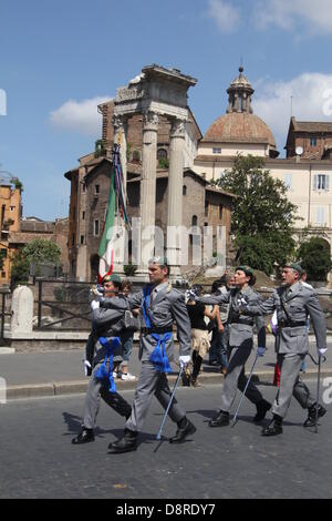 Rome, Italy. 2nd June 2013. Soldiers marching past the Theatre of ...