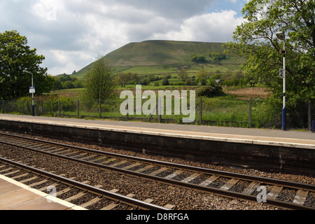 Edale railway station platform on the Hope Valley line in the ...