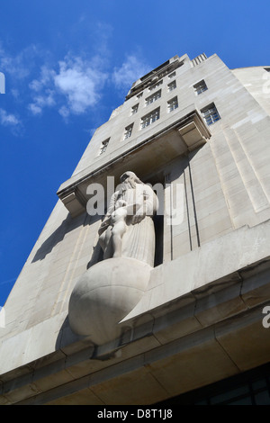 Eric Gill's statue of Ariel and Prospero on the front of BBC ...