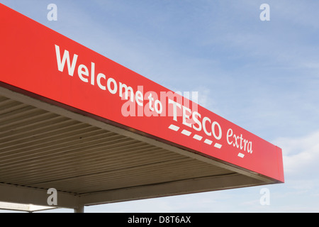 Tesco Extra entrance Stock Photo - Alamy