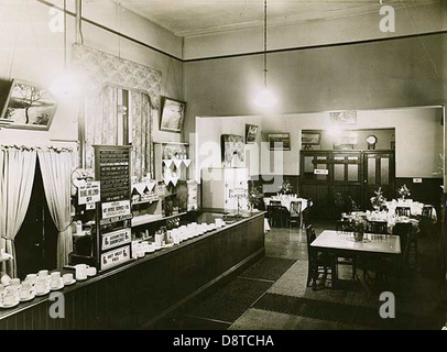 This black and white photograph shows the refreshment room at Wynyard ...